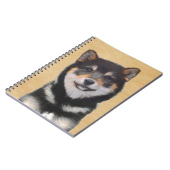 Shiba Inu (Black and Tan) Painting - Dog Art Notebook | Zazzle