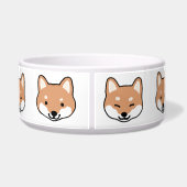 Shiba Inu Cute Dog Faces Pet Food or Water Bowl | Zazzle