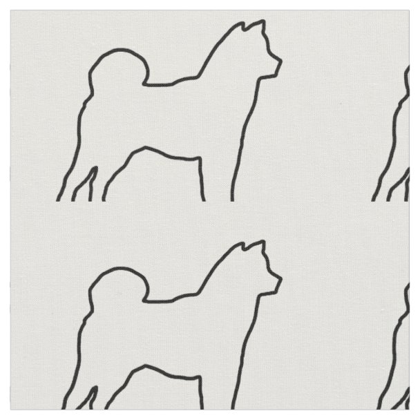 I Love my Shiba Inu Fabric | Zazzle