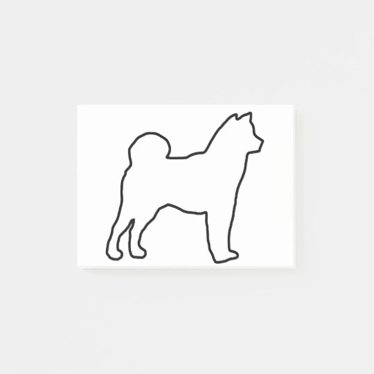 Shiba Inu outline.png Post-it Notes | Zazzle.com