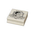 Shield and Ribbon Custom Name and Photo Rubber Stamp | Zazzle