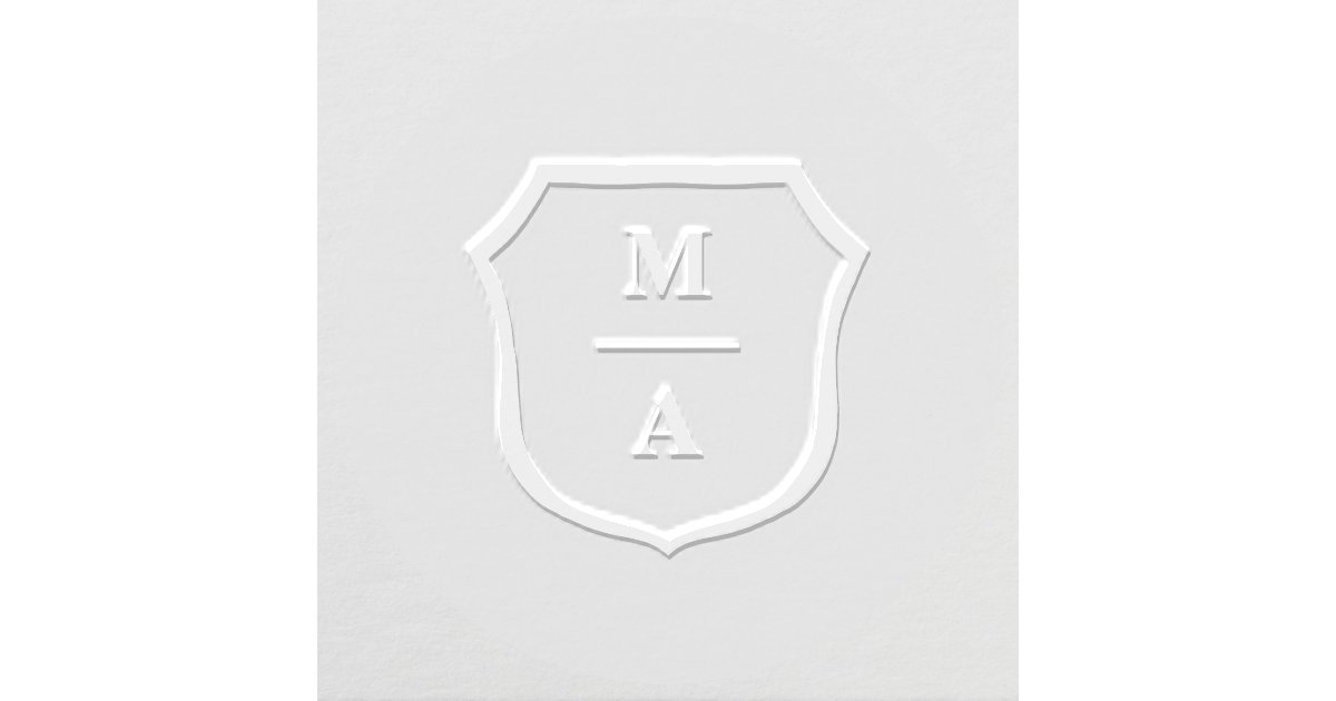 Shield Coat of arms initials Embosser | Zazzle