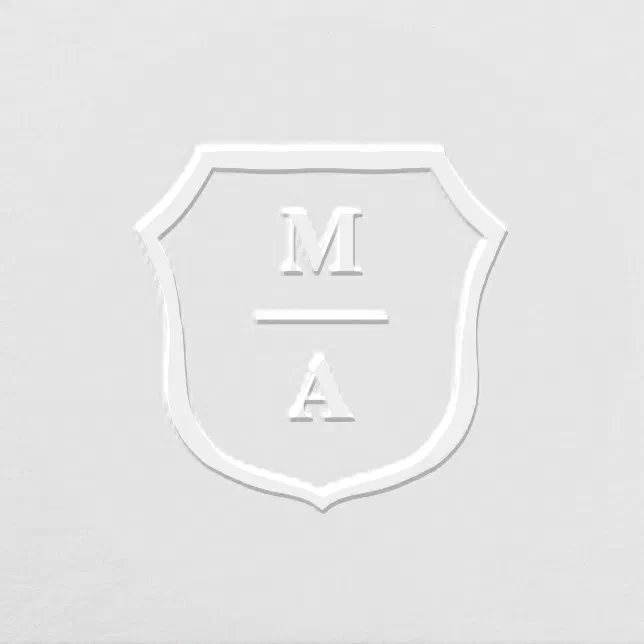 Shield Coat of arms initials Embosser | Zazzle