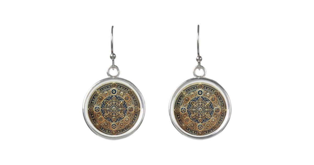 Shield of Warding Sigil Earrings | Zazzle