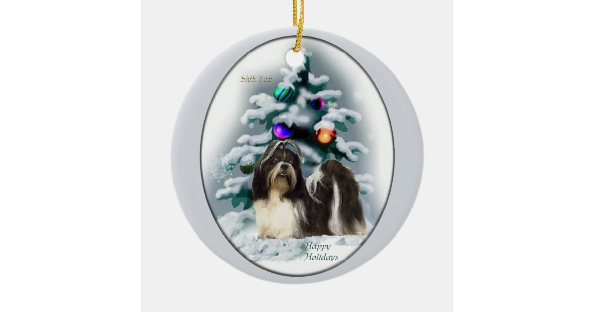 Shih Tzu Christmas Tree Ornaments | Zazzle