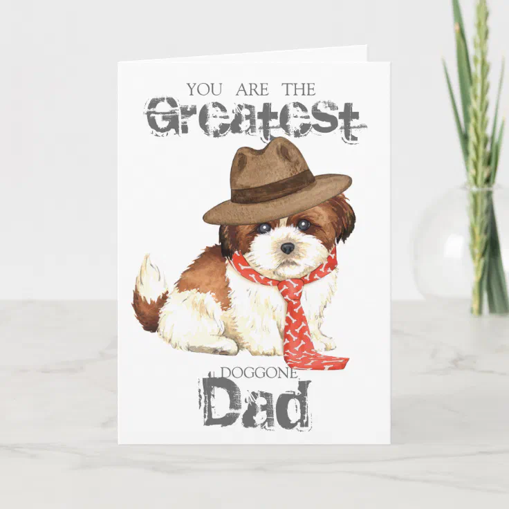 Shih Tzu Dad Card | Zazzle