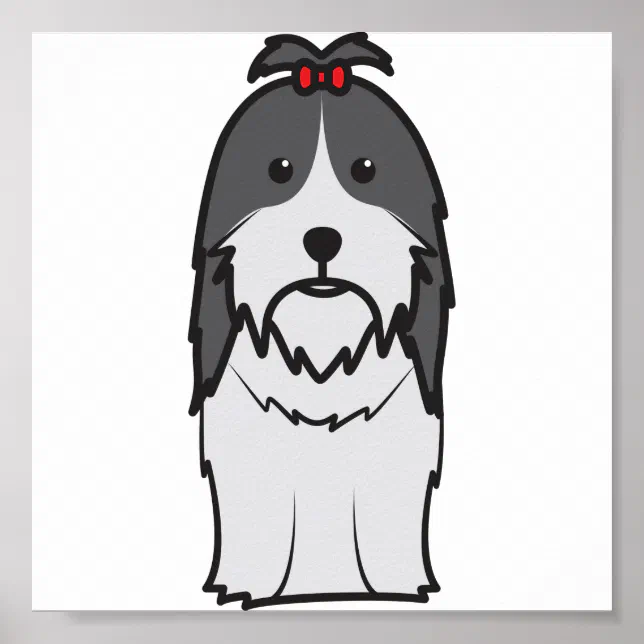 Shih Tzu Dog Cartoon Poster | Zazzle