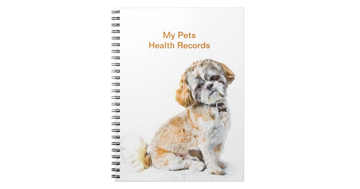 Shih Tzu Dog Pet Health Record Notebook | Zazzle