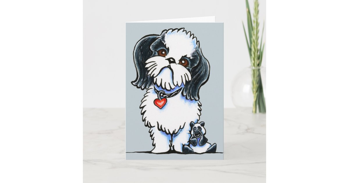 Shih Tzu Panda Card | Zazzle
