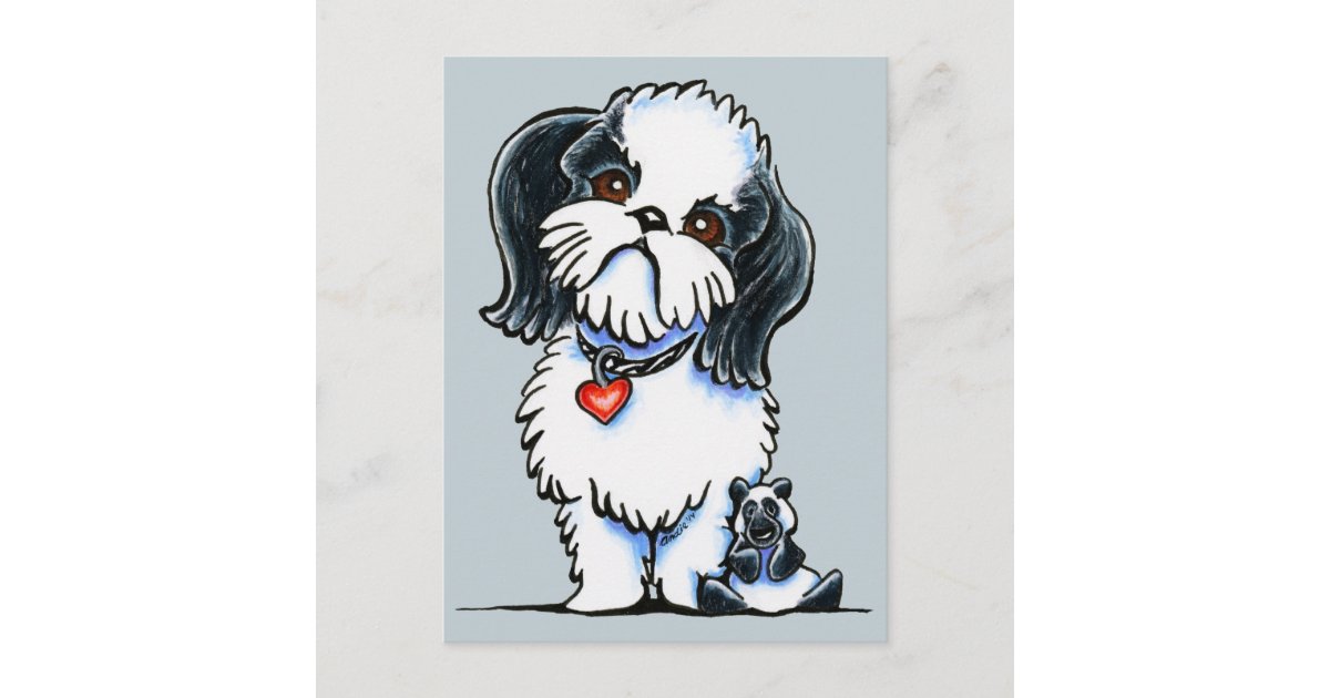 Shih Tzu Panda Postcard | Zazzle