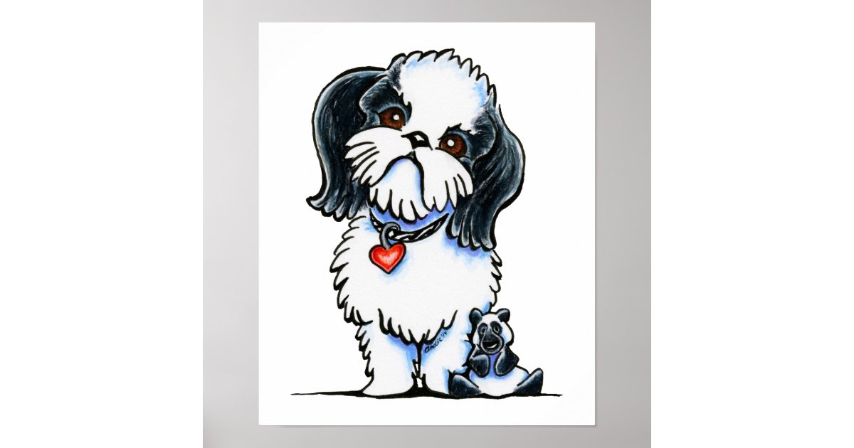 Shih Tzu Panda Poster | Zazzle