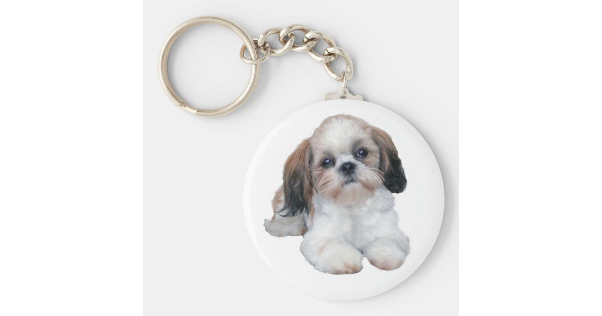 Shih Tzu Puppy Keychain | Zazzle