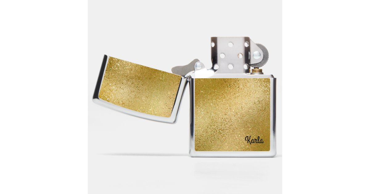 Shimering gold iridescent background zippo lighter | Zazzle