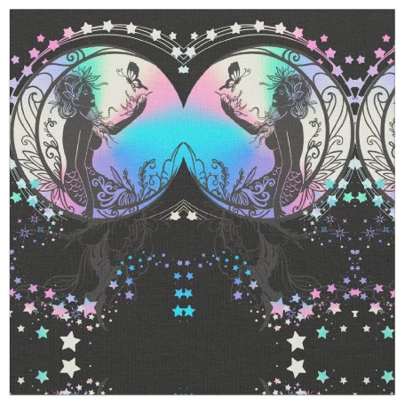 Enchanted Moon Fabric | Zazzle