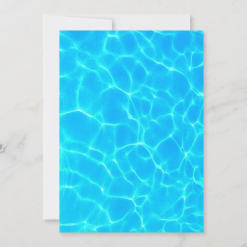 Shimmering Blue Pool Water Reflections Birthday Invitation | Zazzle