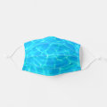 Shimmering Blue Pool Water Reflections Photo Adult Cloth Face Mask | Zazzle