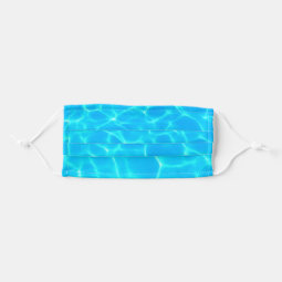 Shimmering Blue Pool Water Reflections Photo Adult Cloth Face Mask | Zazzle