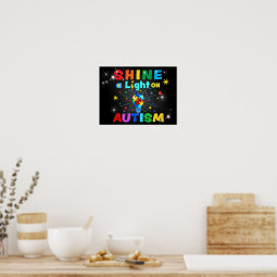 SHINE a Light on AUTISM Poster | Zazzle