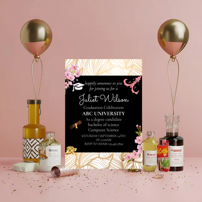 Shine college university graduation commencement invitation | Zazzle