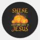 Shine With The Light Of Jesus Christian Halloween Classic Round Sticker ...