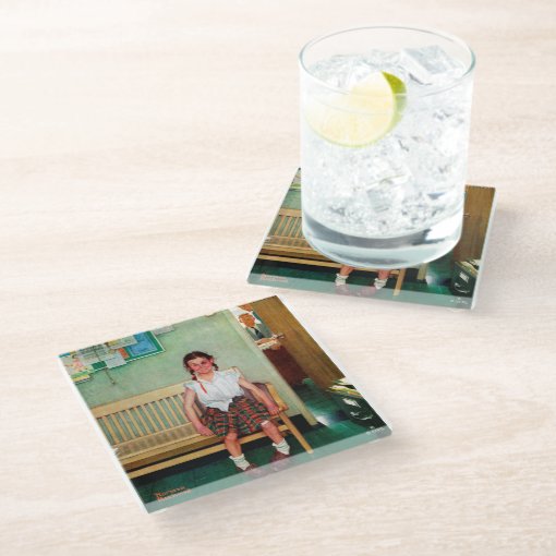 Shiner or Outside the Principal's Office Glass Coaster | Zazzle