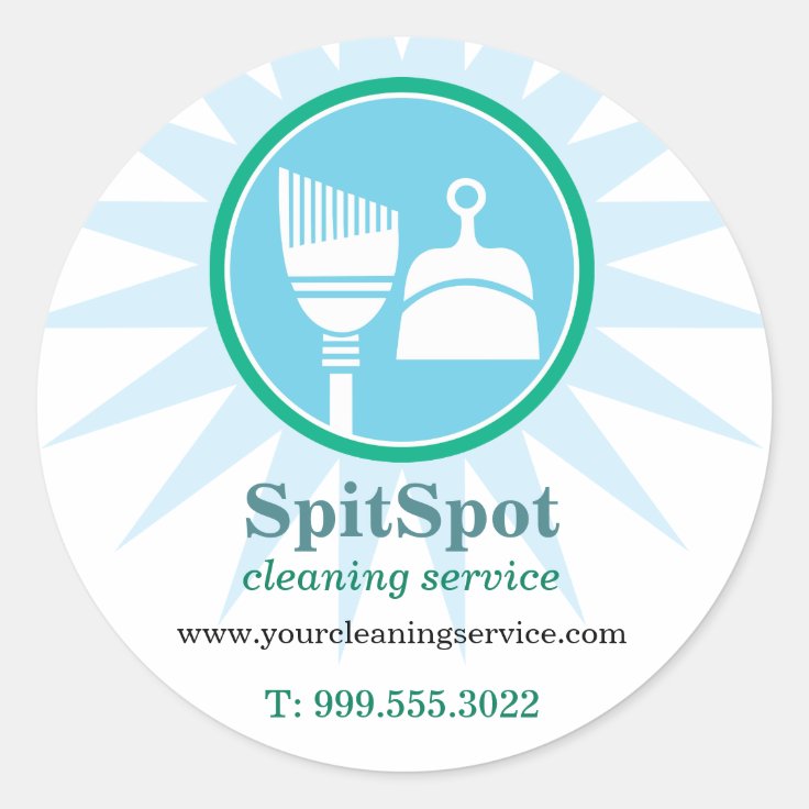 Shining Bright Cleaning Services Sticker | Zazzle