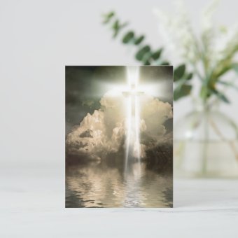Shining cross postcard | Zazzle