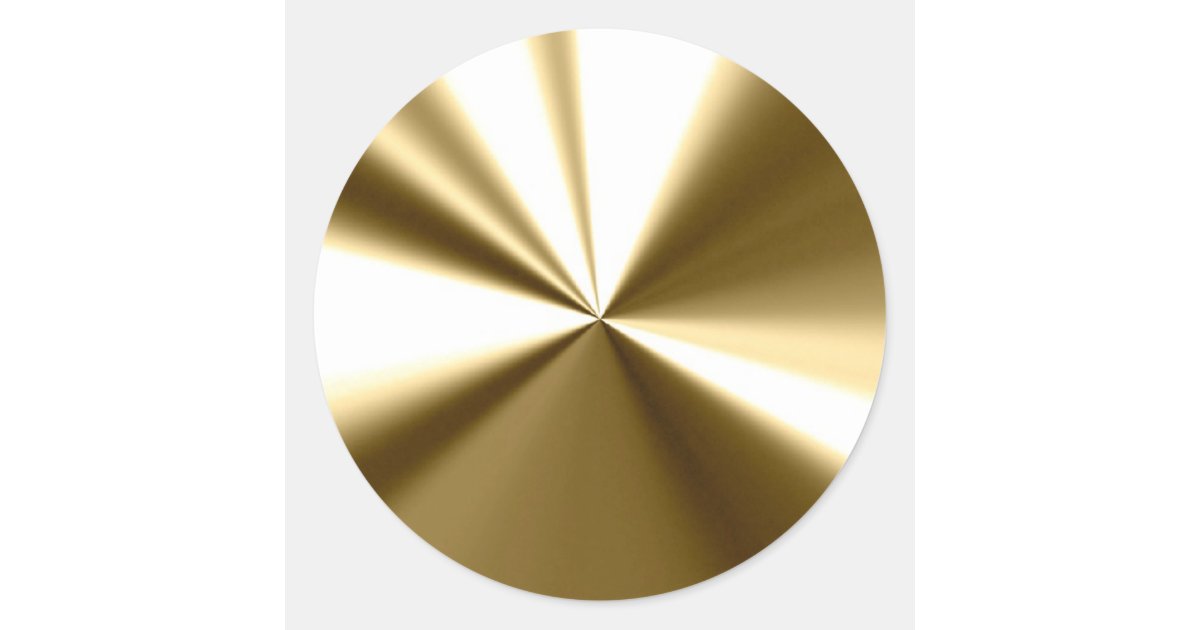 Shining Gold Round Seals Stickers | Zazzle