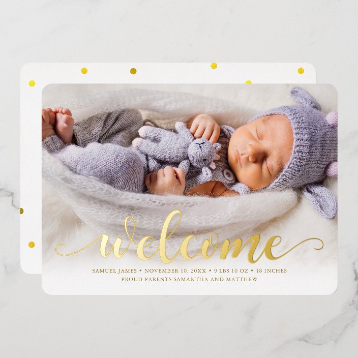 Shining Welcome - Baby Birth Announcement | Zazzle.com