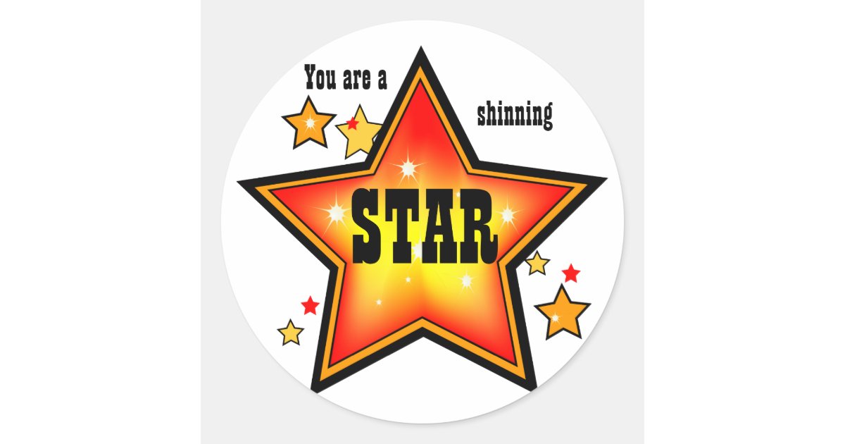 Shinning Star Award Sticker | Zazzle