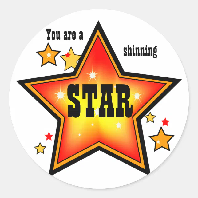 Shinning Star Award Sticker | Zazzle