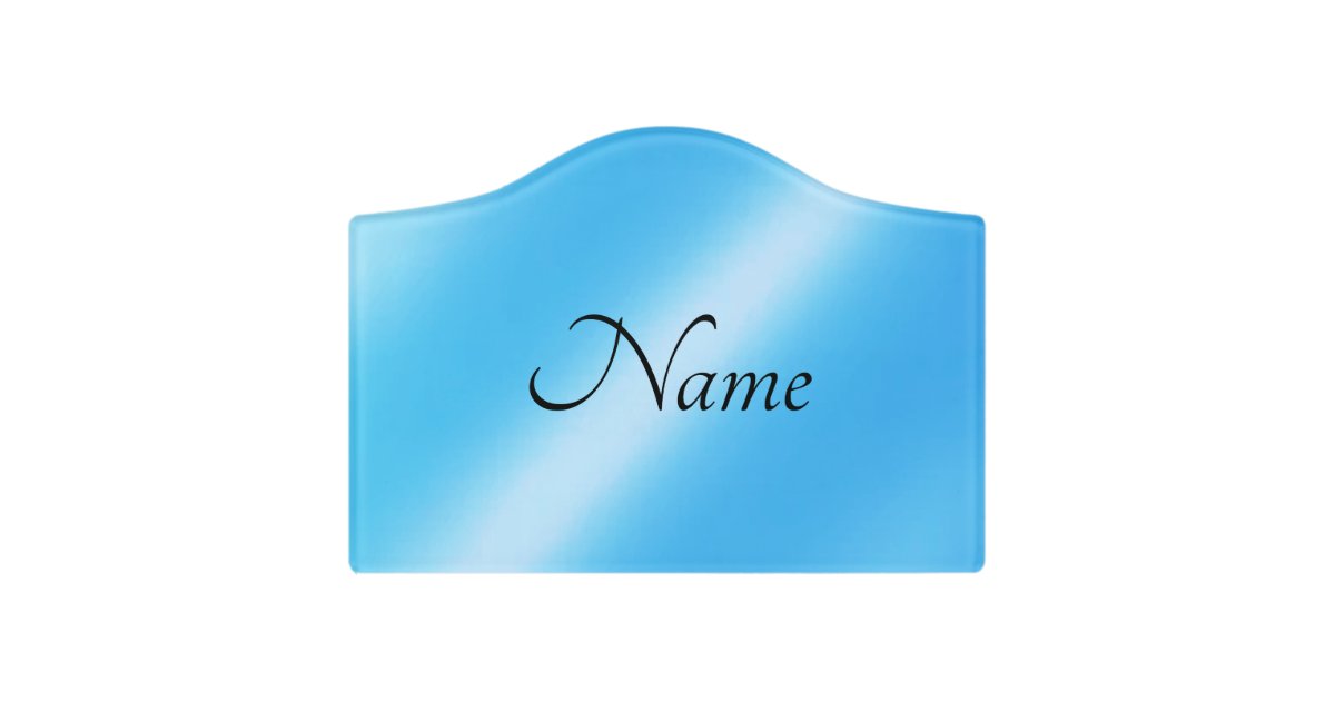 Shiny Blue Door Sign | Zazzle