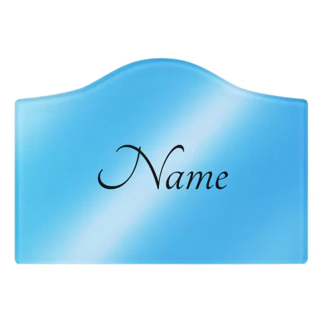 Shiny Blue Door Sign | Zazzle