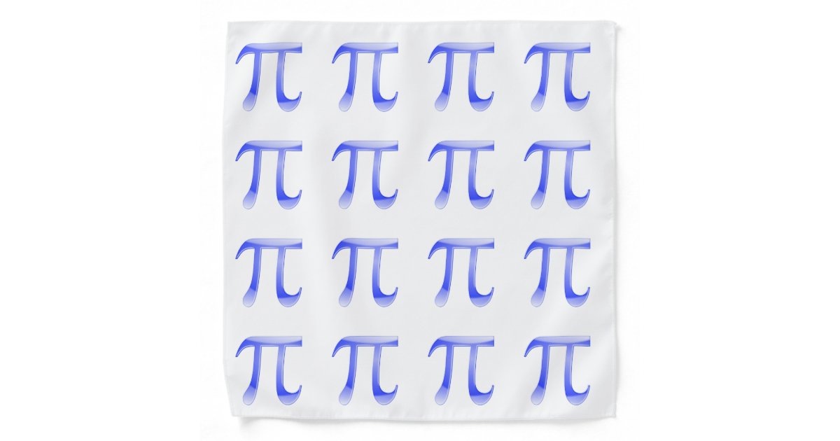 Shiny Blue Pi Symbol Bandana | Zazzle