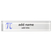 Shiny Blue Pi Symbol Nameplate | Zazzle