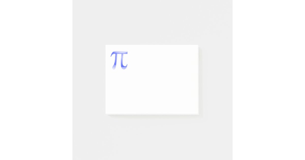 Shiny Blue Pi Symbol Post-it Notes | Zazzle