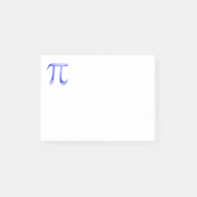 Shiny Blue Pi Symbol Post-it Notes | Zazzle