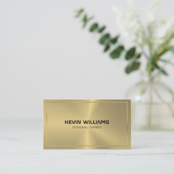 Shiny faux gold metallic look background business card | Zazzle