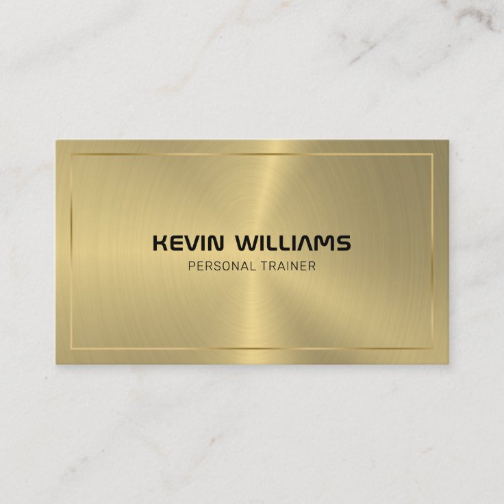Shiny faux gold metallic look background business card | Zazzle