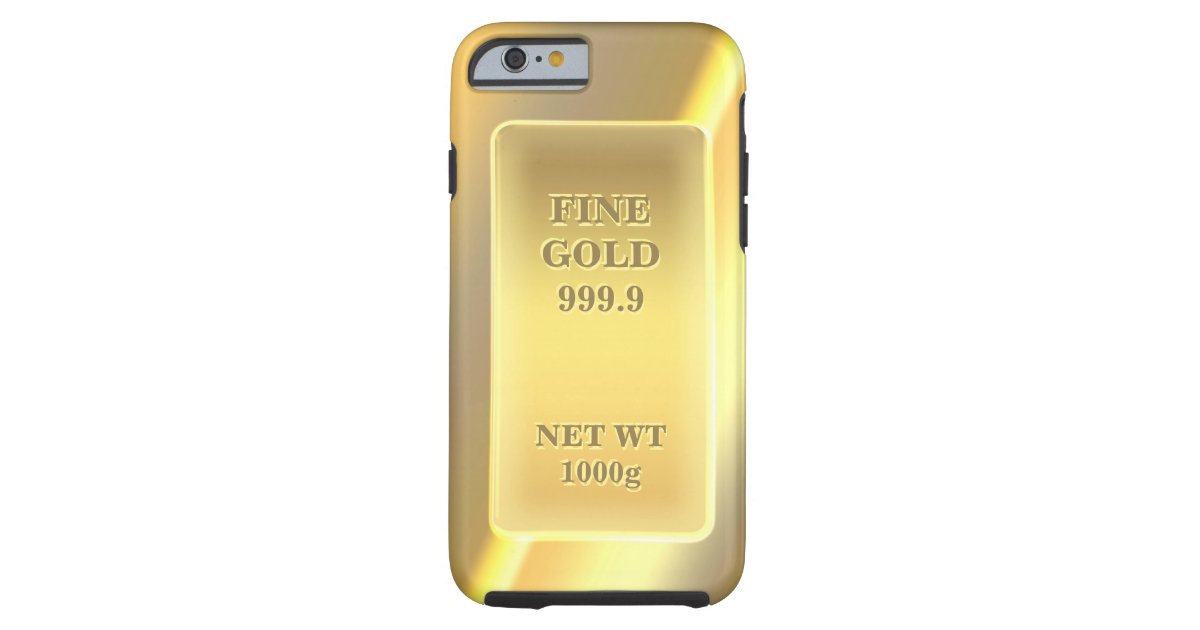 Shiny Fine Gold 999.9 Pattern Monogrammed Case-Mate iPhone Case | Zazzle