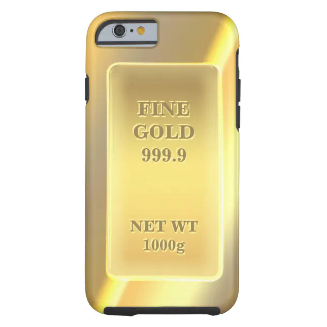 Shiny Fine Gold 999.9 Pattern Monogrammed Case-Mate iPhone Case | Zazzle