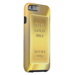 Shiny Fine Gold 999.9 Pattern Monogrammed Case-Mate iPhone Case | Zazzle