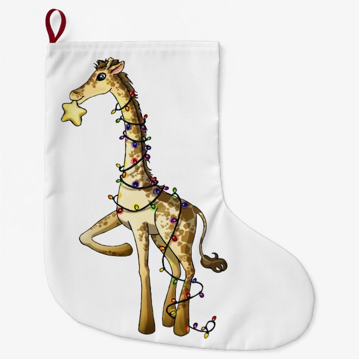 Shiny Giraffe Large Christmas Stocking | Zazzle.com