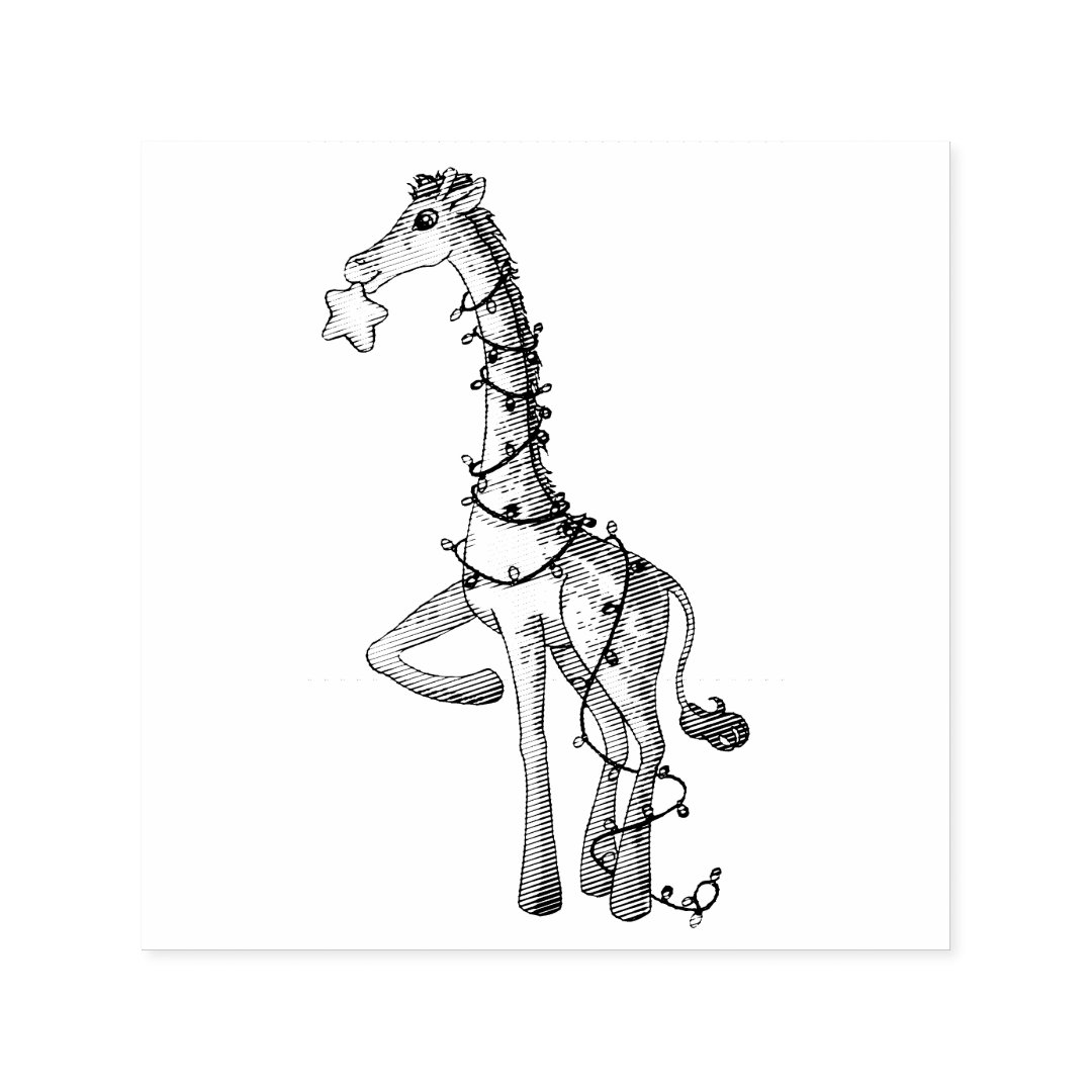 Shiny Giraffe Self-inking Stamp | Zazzle