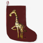 Funny Giraffe with Christmas Package Small Christmas Stocking | Zazzle.com