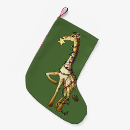Shiny Giraffe Small Christmas Stocking | Zazzle
