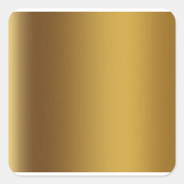 Shiny gold background square sticker | Zazzle