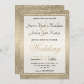 Shiny Gold Glitter Invitation | Zazzle