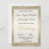 Shiny Gold Glitter Invitation | Zazzle