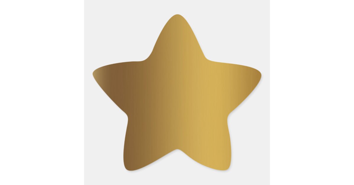 Shiny gold star sticker | Zazzle